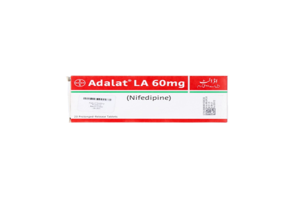 Adalat LA 60mg Tab.— Dawaai - Uses, Side Effect, Price In Pakistan