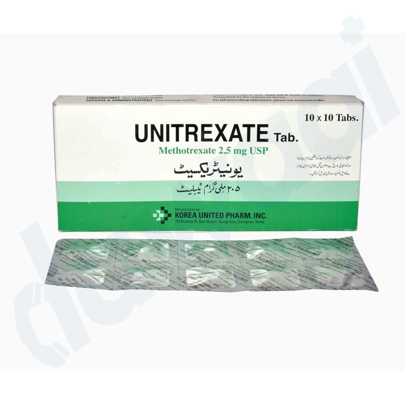 Unitrexate 2.5mg Tab.— Dawaai - Uses, Side Effect, Price In Pakistan