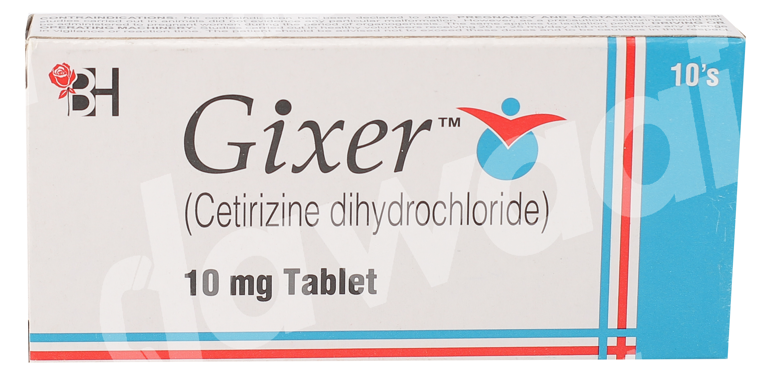Gixer 10mg Tab.— Dawaai - Uses, Side Effect, Price In Pakistan