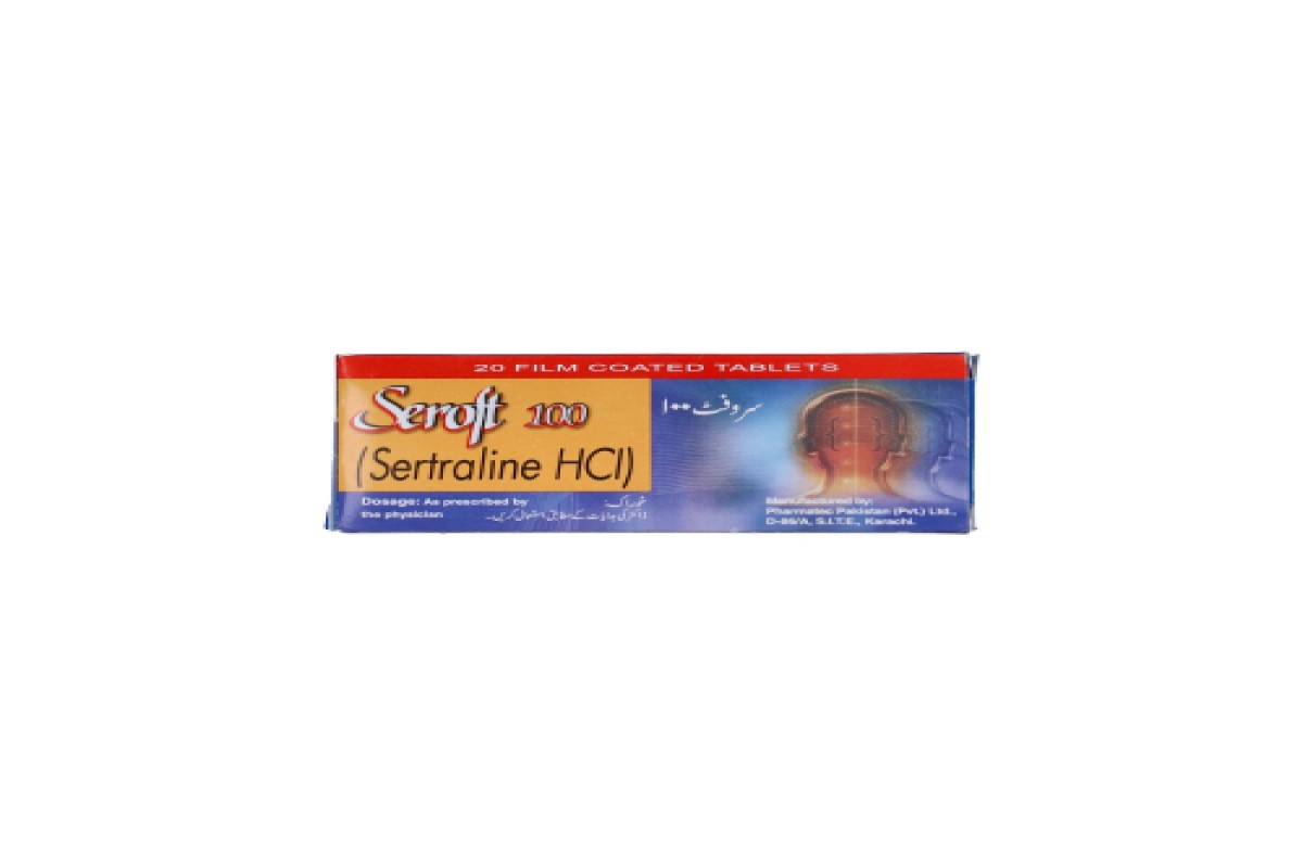 Seroft 100Mg Tab.— Dawaai - Uses, Side Effect, Price In Pakistan