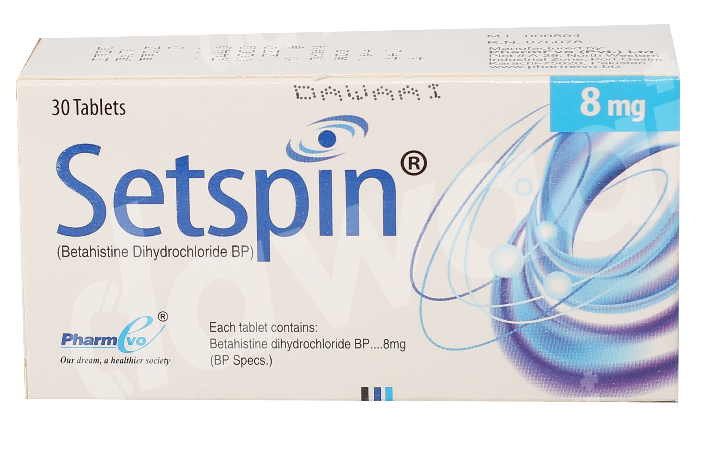Setspin 8mg Tab.— Dawaai - Uses, Side Effect, Price In Pakistan